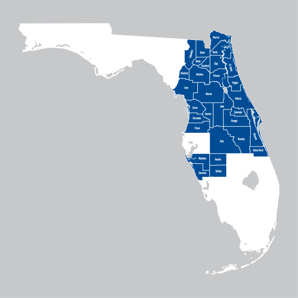 Service Areas | Roofing | North Florida | Central Florida | Orlando